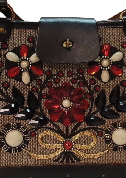 Vintage 1960s Edith Collins Jewelled Canvas Handbag - New! – Coutura ...
